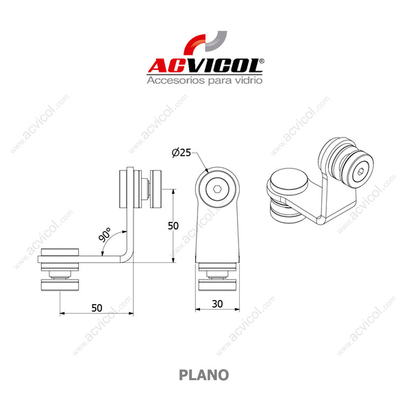 ARAÑA A 90° 2 PUNTOS DOBLADA IA90°2PD – acvicol